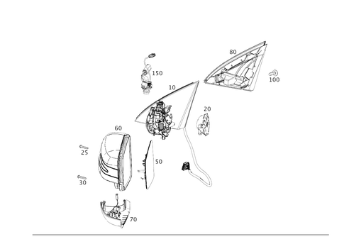 Left Outside Mirror for 2017 Mercedes-Benz GLE43 AMG | Mercedes-Benz ...