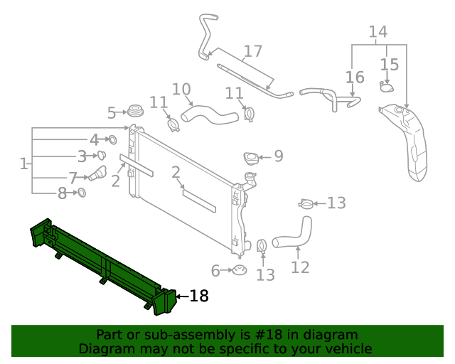 2018-2020 Subaru Crosstrek Radiator Shutter Assembly 52811FL160 ...