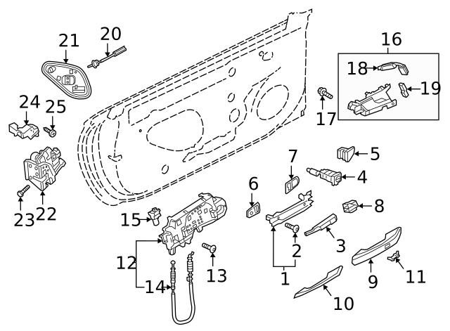 2017-2024 Audi Handle Bezel Trim 8W0-837-899-A | Audi USA Parts