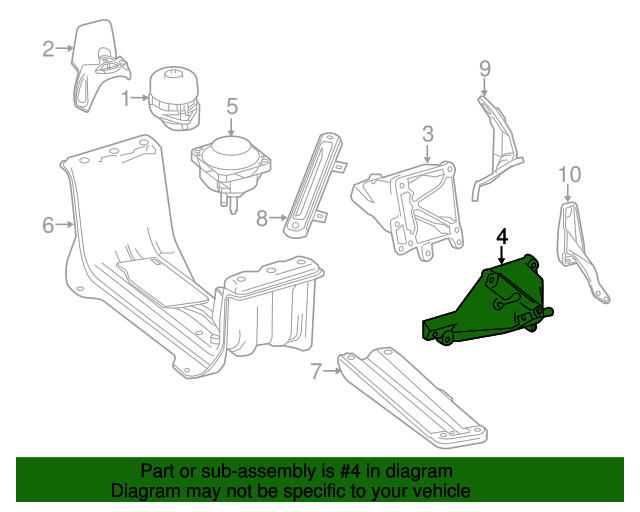 2012-2019 Mercedes-Benz Engine Carrier 278-223-67-04 | Mercedes-Benz Parts