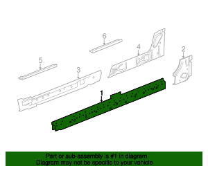 2015-2020 GM Passenger Side Body Side Outer Panel Reinforcement ...