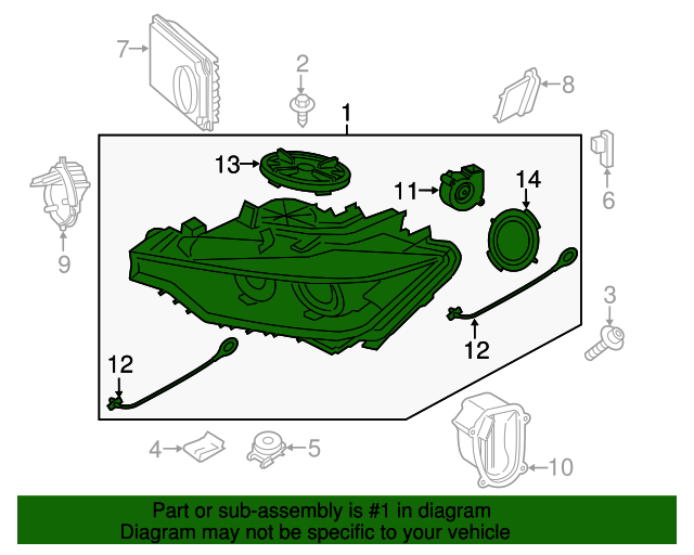 63117377855 - 2014-2017 BMW Composite Headlamp (63-11-7-377-855) | BMW ...