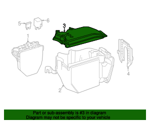 172-540-00-82 - Fuse and Relay Center Cover 2012-2020 Mercedes-Benz ...