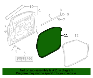 83A-837-911-A - Door Seal 2019-2024 Audi Q3 | AutoNationParts.com