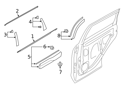 Exterior Trim - Rear Door for 2020 Subaru Forester | Subaru of the Rockies