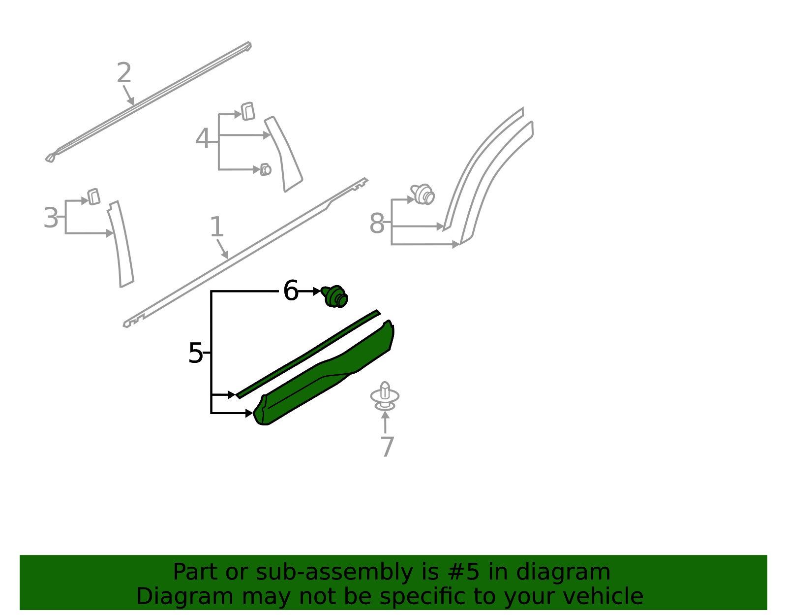 2019-2024 Subaru Forester Lower Molding 91112SJ240 | Subaru Parts Store
