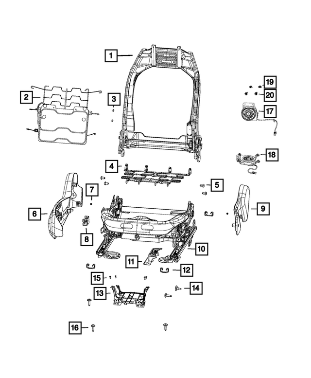 2017-2021 Jeep Compass Power 4 Way Lumbar 68248279AC | Mopar Estores