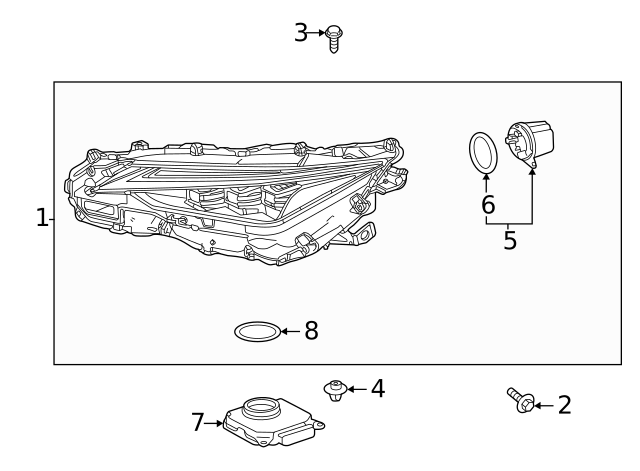 81145-53A40 - Headlight Assembly 2021-2024 Lexus | AutoNationParts.com