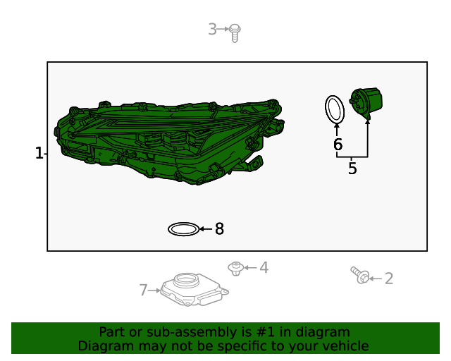 81145-53A40 - Headlight Assembly 2021-2024 Lexus | AutoNationParts.com