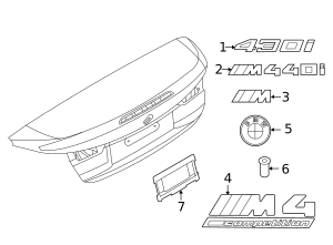2021-2023 BMW M4 Deck Lid Emblem 51-14-8-084-165 | AutoNationParts.com