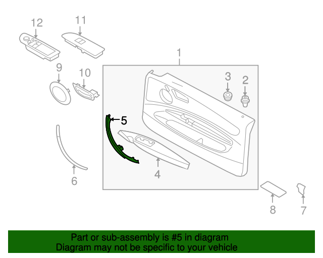 Genuine BMW 51-41-6-975-351 | Handle Molding | FREE Shipping on Most ...