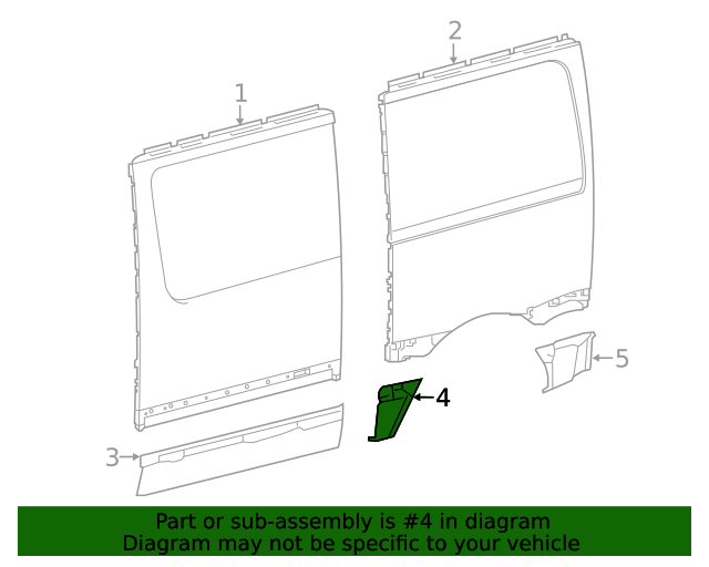 9076371300 - Wheelhouse Panel 2019-2024 Mercedes-Benz | Mercedes-Benz ...