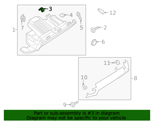2019-2020 Porsche Glove Box Assembly Clip 9A7-008-031-00 | Porsche Marin