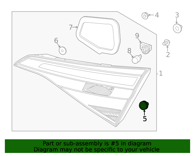 90651-T2A-A01 - Backup Lamp Assembly Clip 2022-2024 Honda Civic | Honda ...
