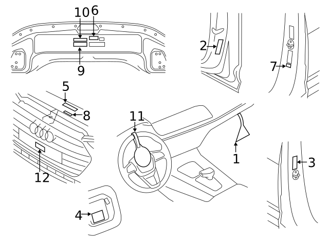 80A-010-530 - Warning Label 2019-2024 Audi | Audi OEM Parts