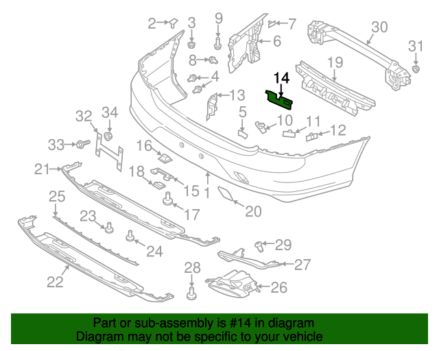 2017-2020 Volvo Bumper Cover Spacer - Passenger Side (RH) 31449224 ...