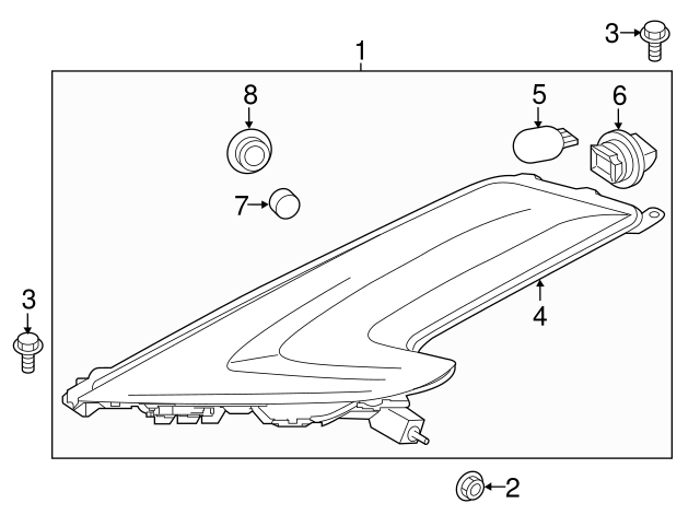 2015-2017 Nissan Marker Lamp Bulb Socket 26240-8990B | OEM Parts Online