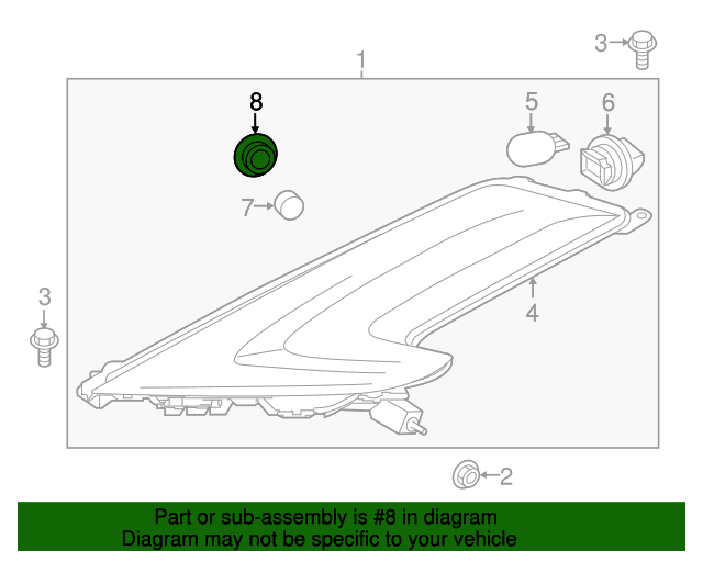 2015-2017 Nissan Marker Lamp Bulb Socket 26240-8990B | OEM Parts Online