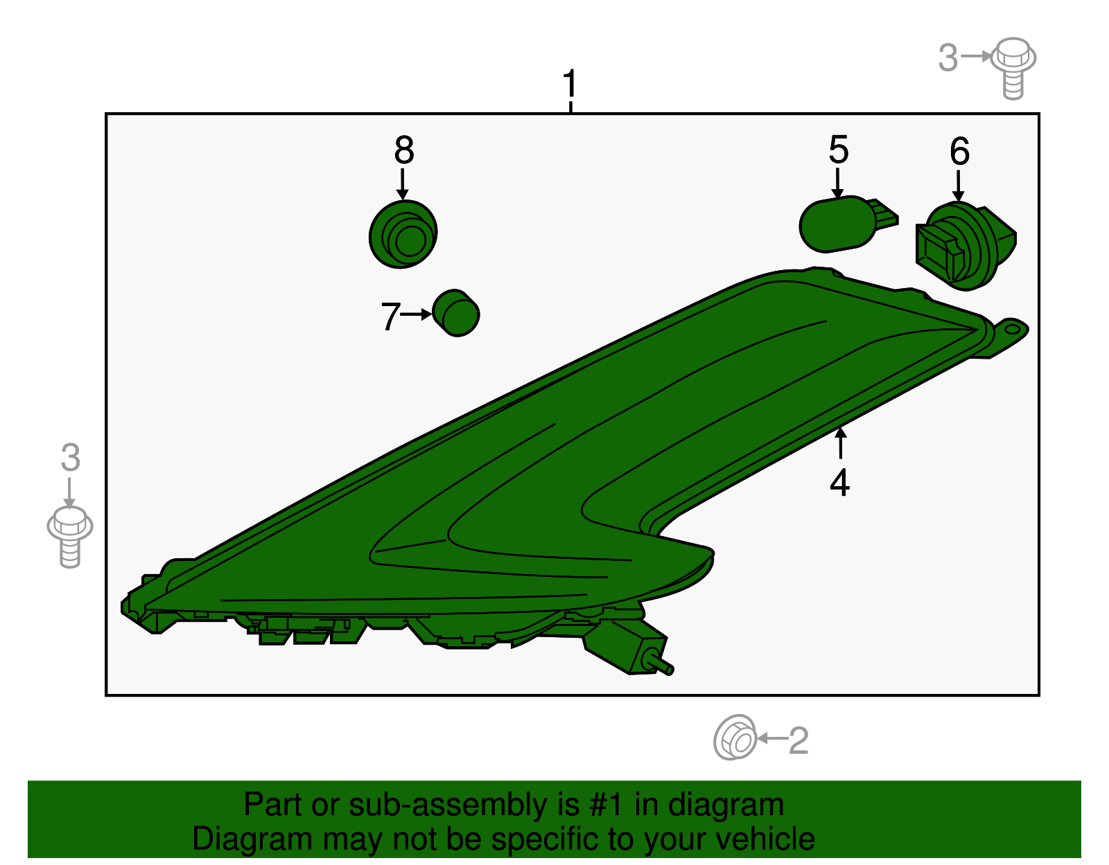 2015-2017 Nissan Juke Signal Lamp Assembly 26125-3YM2C | Nissan Parts ...