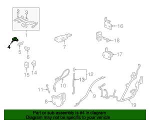 2014-2019 Cadillac Passenger Side Front Door Lock Cylinder Cap 13599545 ...