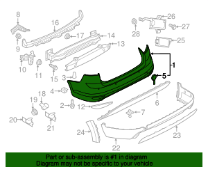 2017 Volkswagen Golf Alltrack Bumper Cover 5GM-807-417-BF-GRU | OEM ...