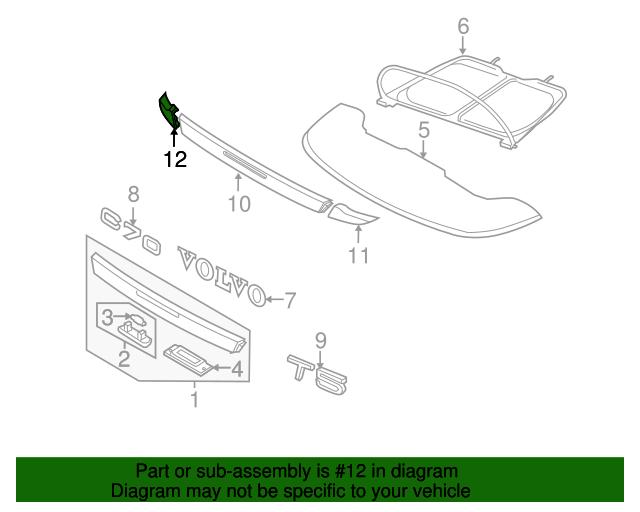 2006-2009 Volvo C70 Reflector - Driver's Side (LH) 30787986 ...