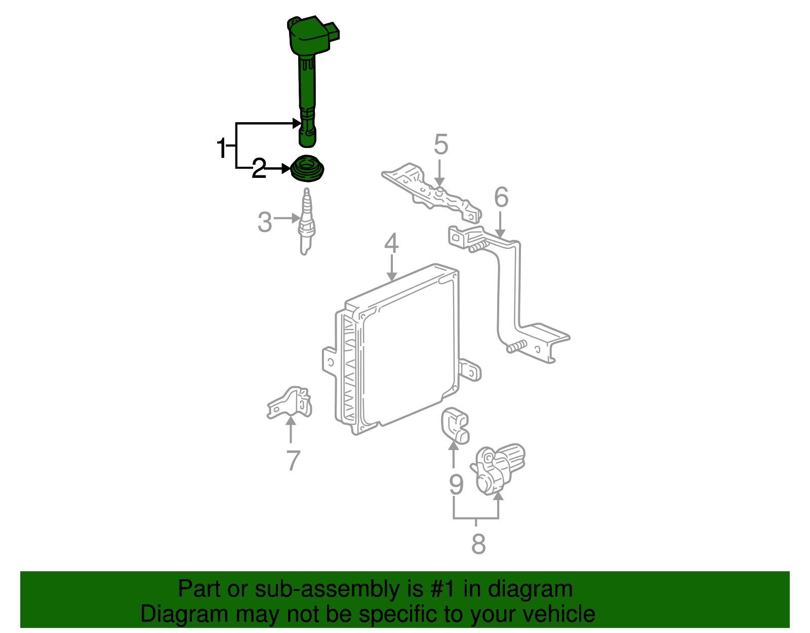 30520-PVJ-A01 - Ignition Coil 2001-2008 Honda | Honda Parts Online