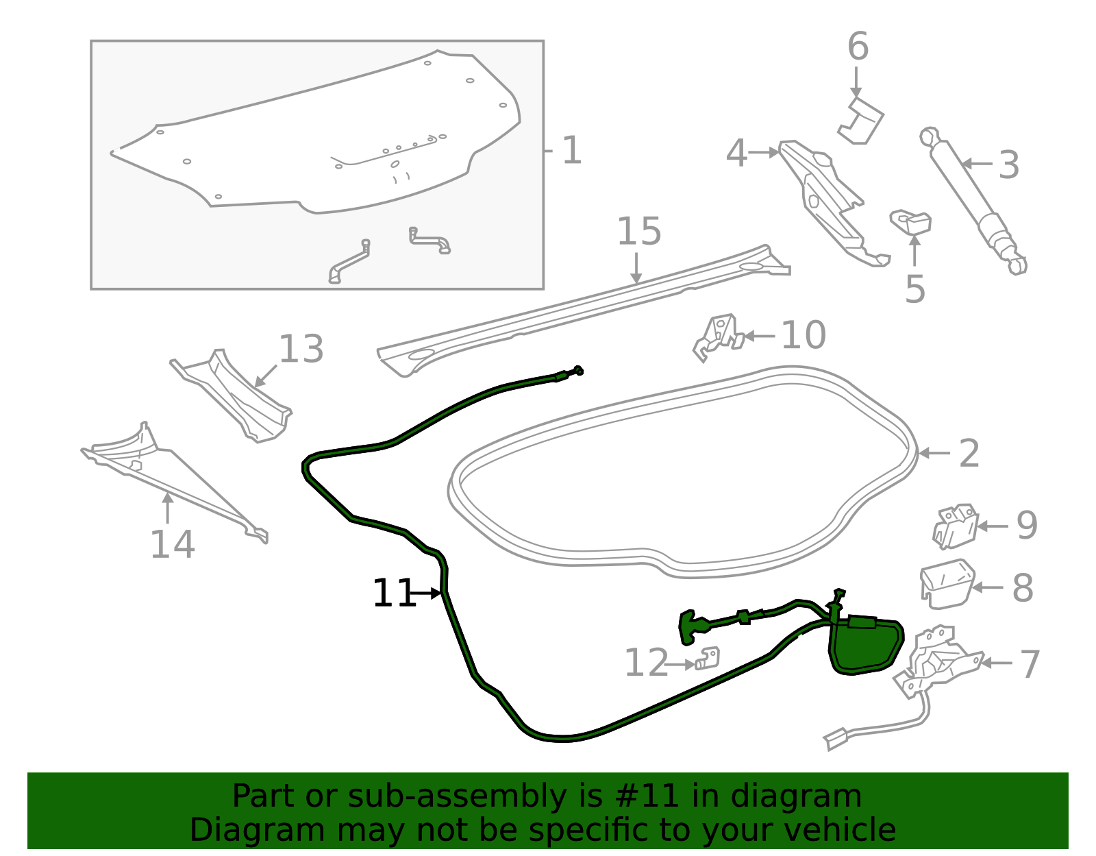 64607-11030 - Deck Lid Release Cable 2021-2024 Lexus LC500 | AutoNation ...
