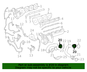 278-094-12-91 - Turbocharger Intercooler Pipe Adapter 2011-2020 ...