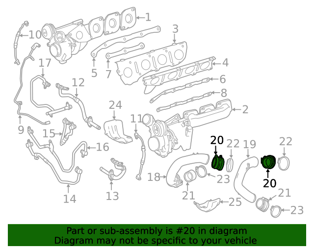 278-094-12-91 - Turbocharger Intercooler Pipe Adapter 2011-2020 ...