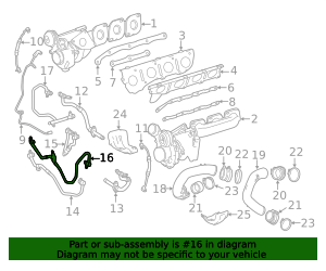 278-200-12-00 - Water Return Tube 2013-2019 Mercedes-Benz | Mercedes ...