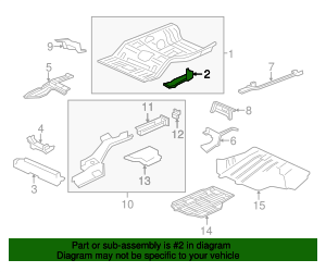 65513-TR2-A00ZZ - Floor Pan Reinforcement 2012-2015 Honda Civic | Honda ...