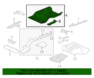 04655-TR0-A00ZZ - Floor Pan 2012 Honda Civic | Honda Parts Online