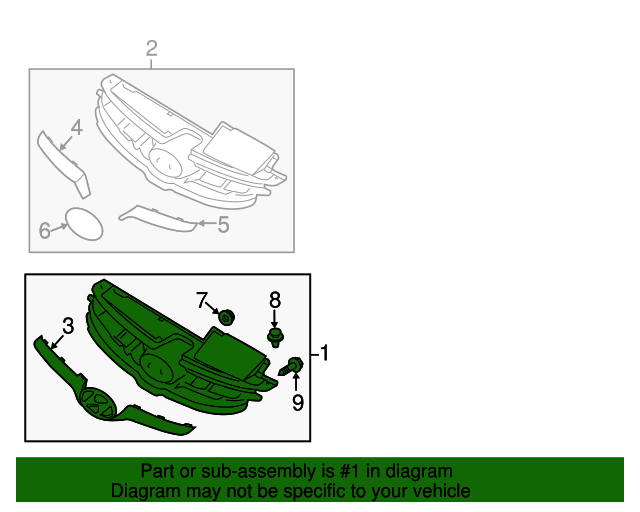 86350-3X000 - Grille 2011-2013 Hyundai Elantra | AutoNation Parts