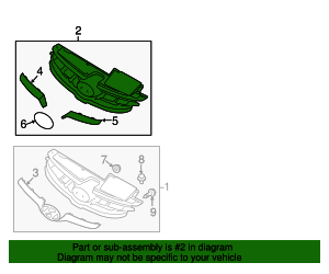 2011-2013 Hyundai Elantra Grille 86350-3X200 | AutoNationParts.com