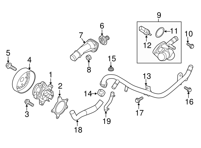 25411-F2400 - Radiator Coolant Hose 2017-2020 Hyundai Elantra ...