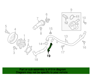 25411-F2400 - Radiator Coolant Hose - 2017 2018 Hyundai Elantra ...