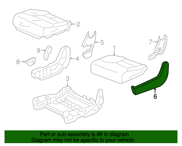 81256-TK8-A01ZC - Cover R Middle Seat Center *YR400L* (Sienna Beige ...