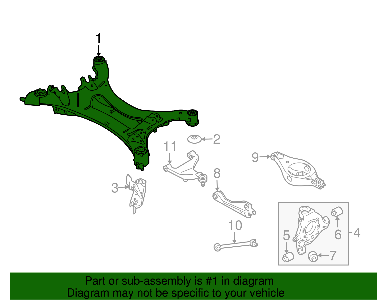 2013-2020 Nissan Pathfinder Cross-Member 55400-3KD1B | Sullivan ...