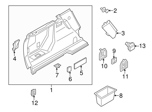 Genuine BMW 51-47-7-132-893 | Inner Cover | FREE Shipping on Most ...