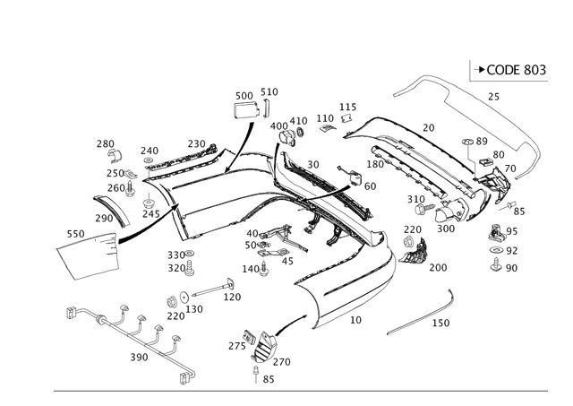 Genuine Basic Carrier, Bumper for 2012-2016 Mercedes-Benz | Part# 212 ...
