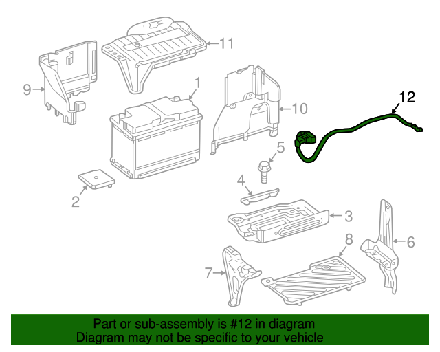 2014-2021 Mercedes-Benz Negative Cable 166-905-60-01 | Mercedes-Benz ...