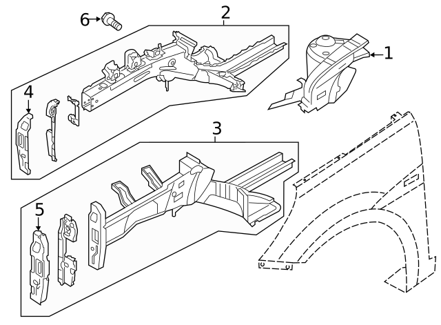 2012-2017 Hyundai Accent Frame Side Member Bracket 64625-1R300 ...