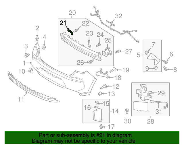 2018 Hyundai Elantra GT Upper Bracket 86633-G3100 | QuirkParts