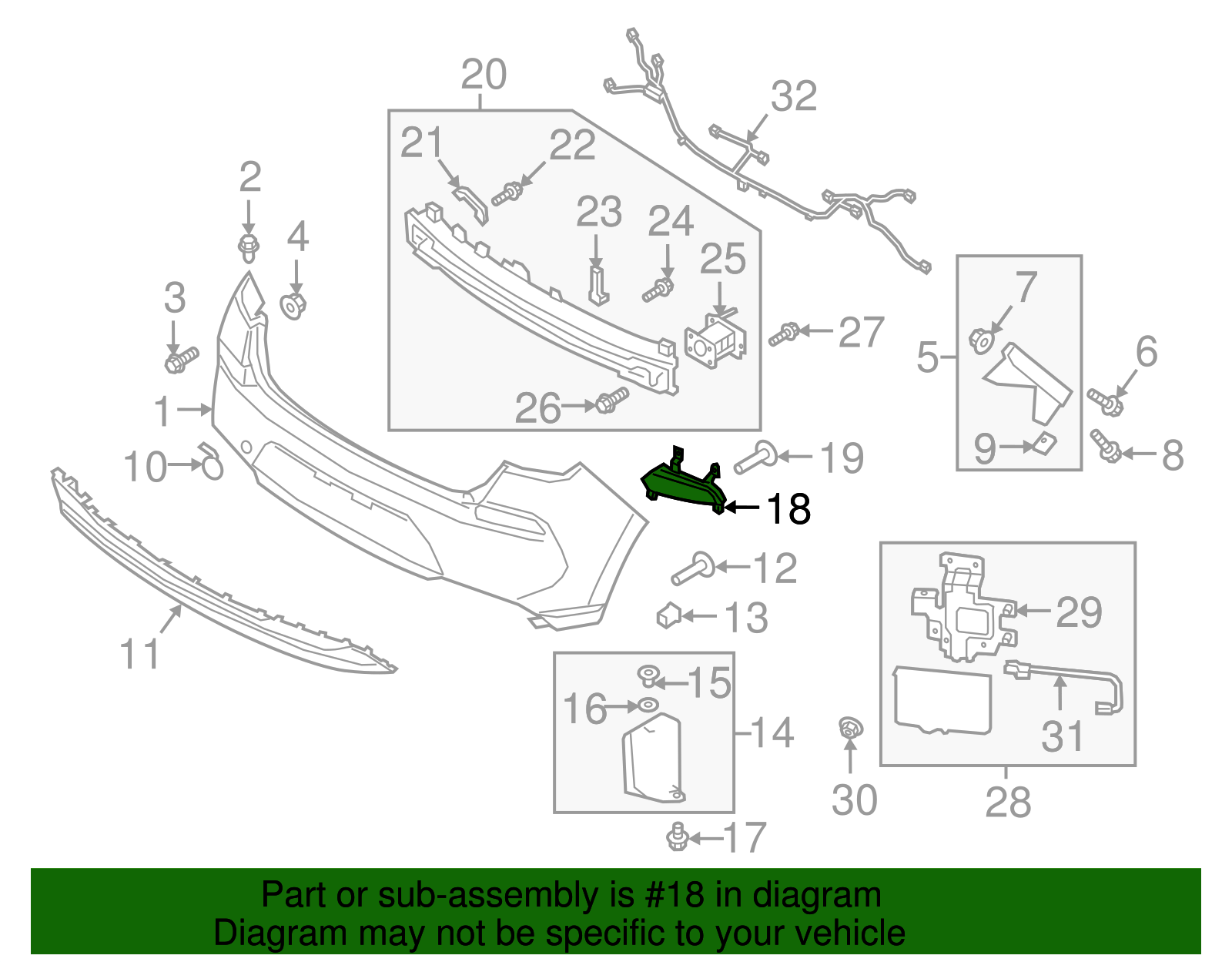 2018-2020 Hyundai Elantra GT Reflector 92406-G3000 | Hyundai Wholesale ...