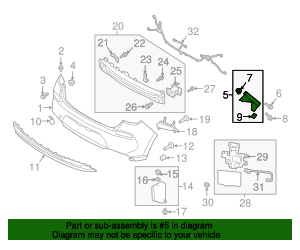 2018-2020 Hyundai Elantra GT Side Bracket 86613-G3000 | Conicelli Hyundai