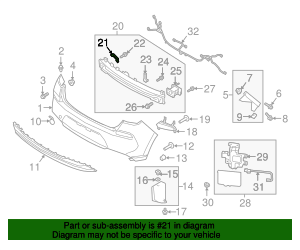 2018 Hyundai Elantra GT Upper Bracket 86633-G3100 | QuirkParts