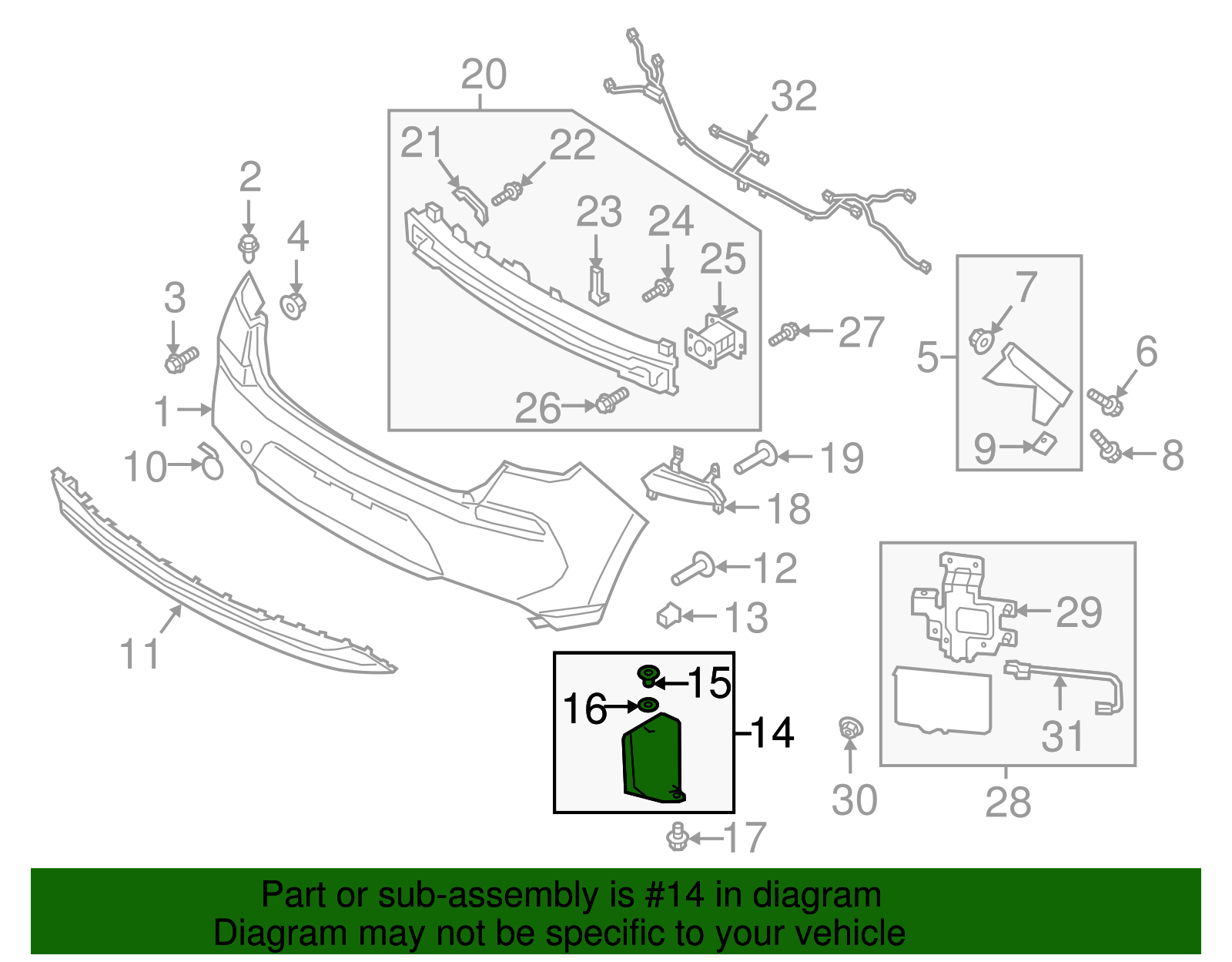 2018-2020 Hyundai Elantra GT Under Cover 86692-G3100 | QuirkParts