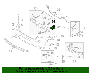Genuine Bumper Bracket for 2018 Hyundai Elantra GT | Part# 86641-G3100 ...