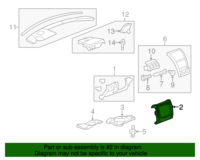 22952707 - OEM GM Column Cover | GMPartsCenter.net | GM Parts Center